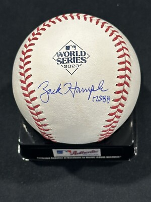 Zack Hample Signed Used 2023 World Series Baseball Autographed Auto ...