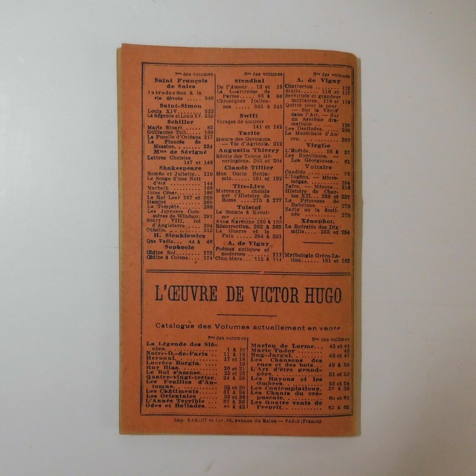 Victor Hugo 1830 The Sheets D’Autumn No 29 Paris Artheme Fayard France ...