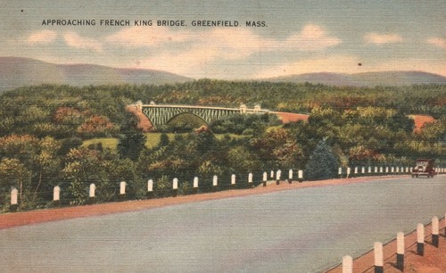 Approaching French King Bridge Greenfield Massachusetts MA Vintage ...