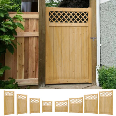 Wooden Gate 3FT to 7FT Tall Privacy Trellis Top Garden Gates Padestrian ...
