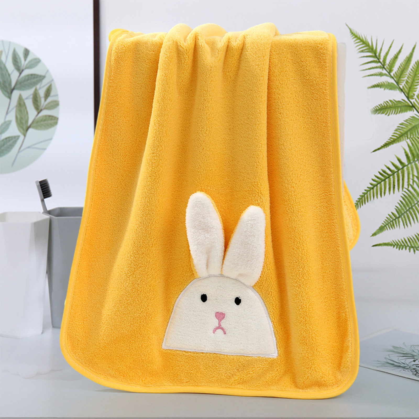 Premium Edging Towel Long-lasting Face Soft Durable Cartoon Rabbit ...