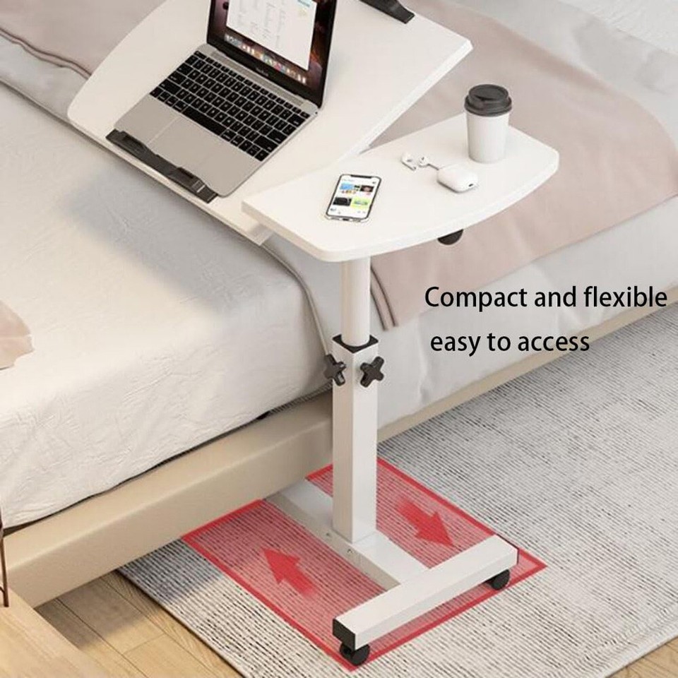 Overbed Table Height Tilt Adjustable Foldable Office Laptop Over Bed ...