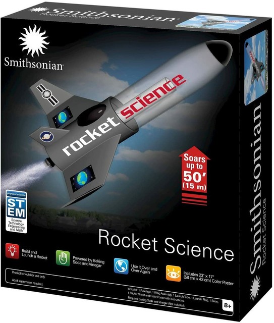 Stem Smithsonian Rocket Science Kit With Launcher Poster and Stickers ...
