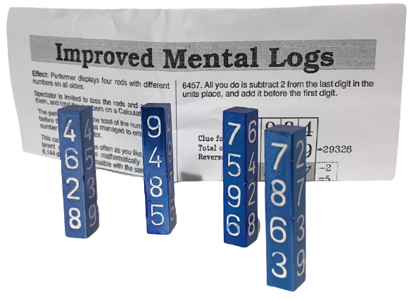 IMPROVED MENTAL LOGS Metal Magic Trick Sticks Blocks Math Number ...