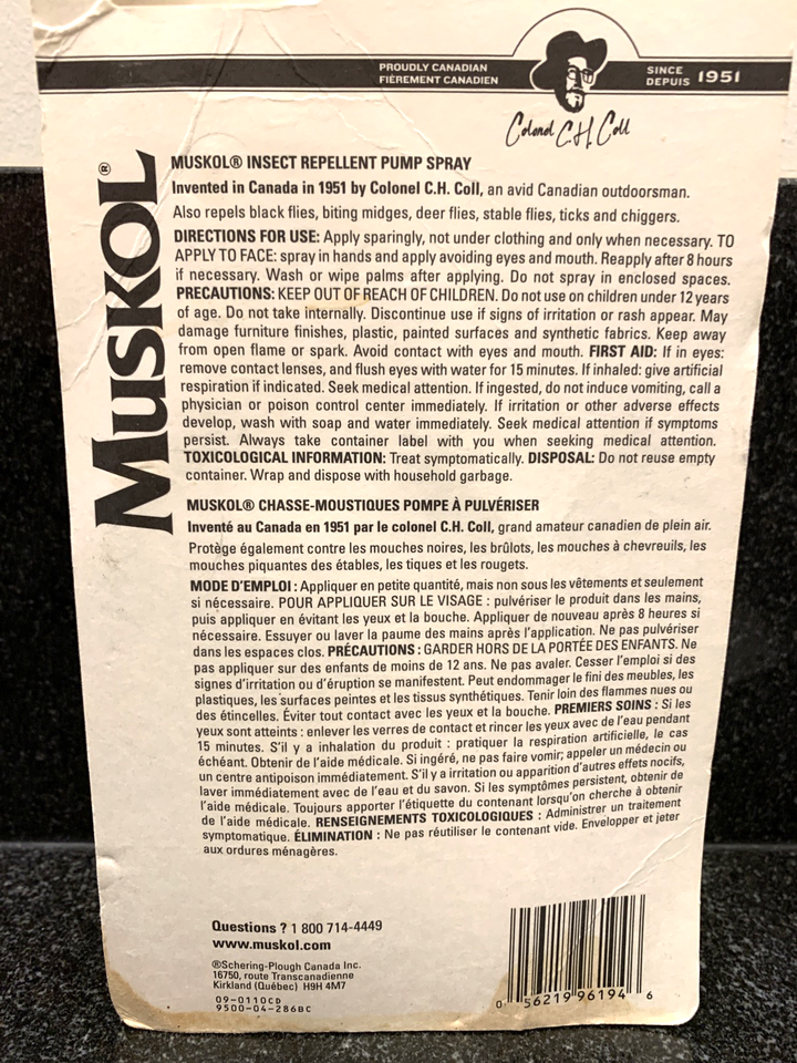 Muskol Insect Repellent Spray100ml/3oz Mosquito Flies Ticks Gnats ...