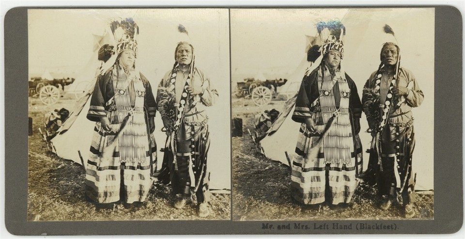 Chief Left Hand & Wife 1900 Blackfeet Tribe Native American Indian ...
