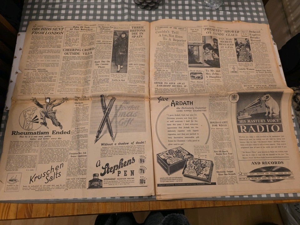 Daily Express December 8th 1936 | eBay UK