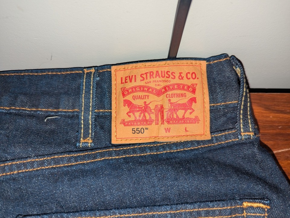 Levi's NOWT Men's 550 Relaxed Stretch Tapered Leg Jeans 42x 34 ...