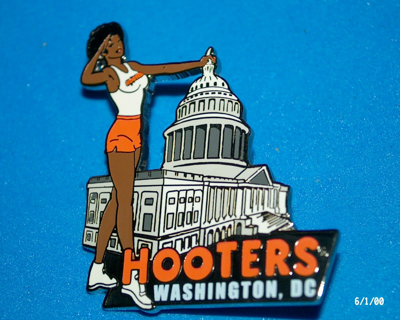 HOOTERS RESTAURANT GIRL CAPITOL WASHINGTON, DC LAPEL PIN | eBay