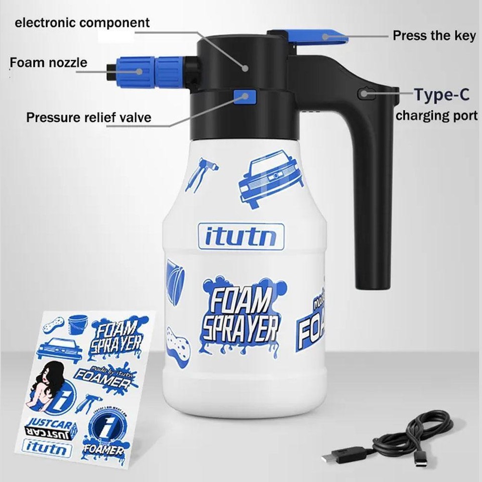 1.5L Electric Foam Sprayer Car Wash Spray Tool Sprayer B` χ& υщ ηψ H3U9 ...