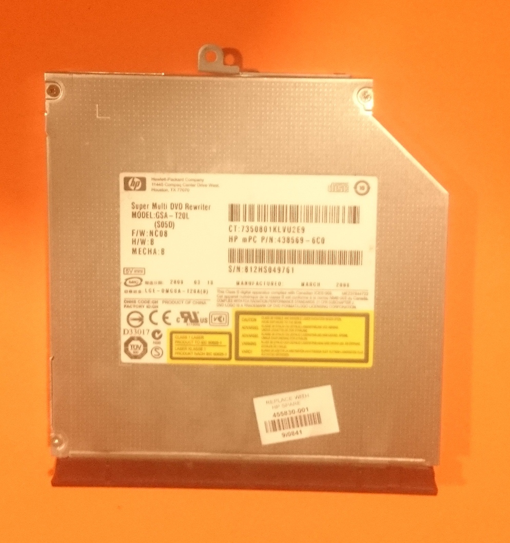 DVD RW HP PAVILION DV2000 DV2500 DV2700 DV2100 DV2200 DV2300 Optical ...
