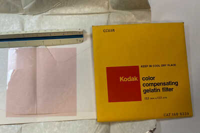 KODAK COLOR COMPENSATING GELATIN FILTER NO. CC05R 5" or 125mm Square ...