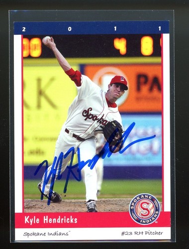 2011 Spokane Indians KYLE HENDRICKS Signed Card autograph auto CUBS | eBay