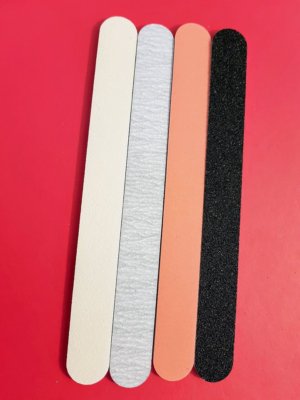 Nail Files Acrylic Gel 80 100 180 240 Grit Straight Professional File ...