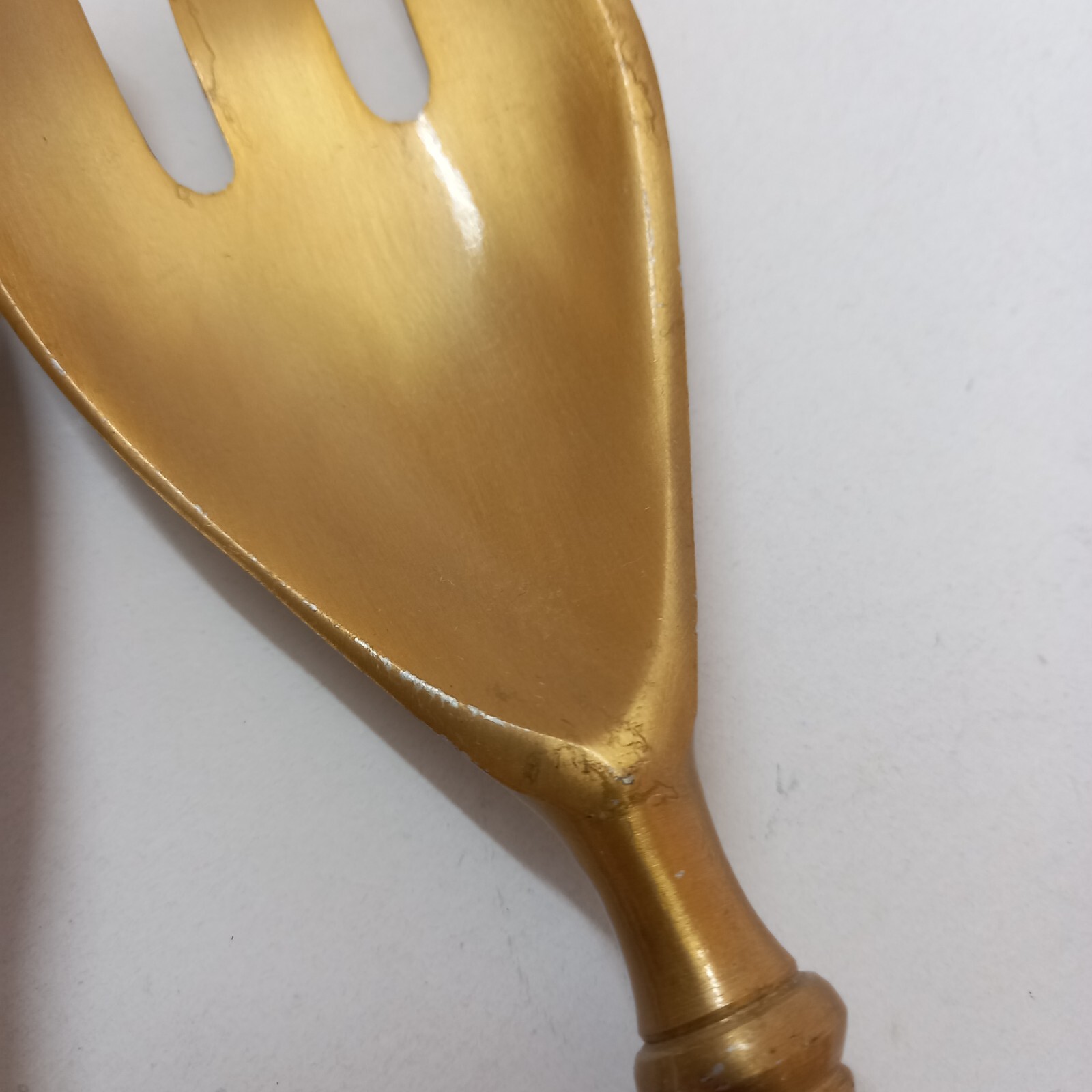 Salad Serving Spoon Fork Set Vintage Art Handles Blue Glass Pampered Chef No Box | eBay