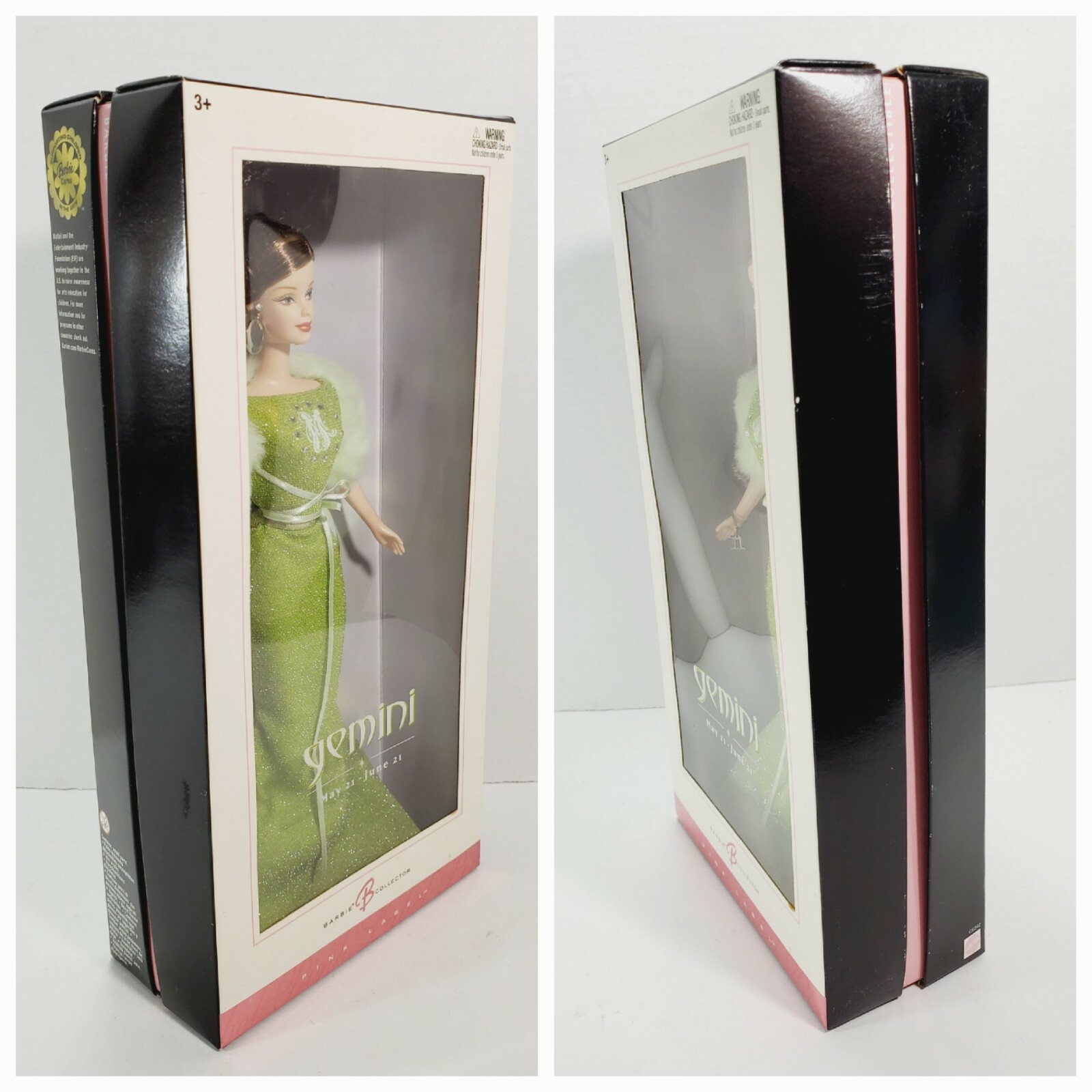 NEW 2004 BARBIE COLLECTOR GEMINI ZODIAC COLLECTION PINK LABEL DOLL ...