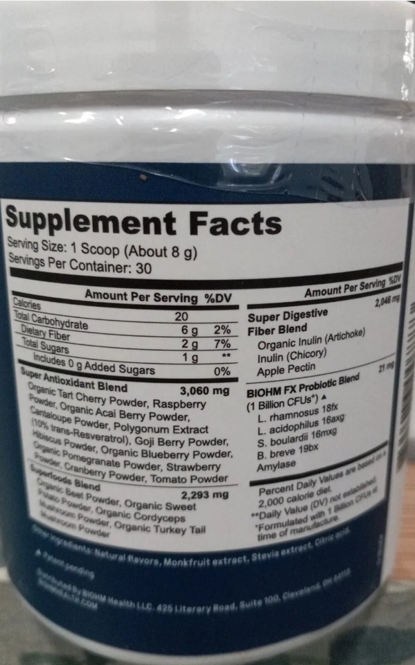 BIOHM Dr. Formulated Super Reds Superfood Powder - 30 Servings ...