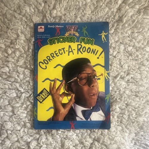 Vintage Sticker On A 1992 Steve Urkel Book | eBay