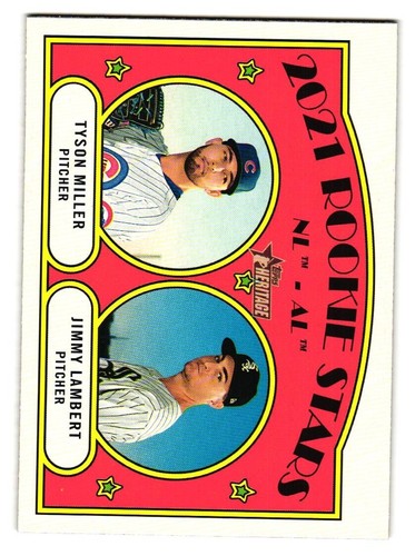 2021 Topps Heritage # 261 Rookie - NL- AL - Jimmy Lambert / Tyson ...