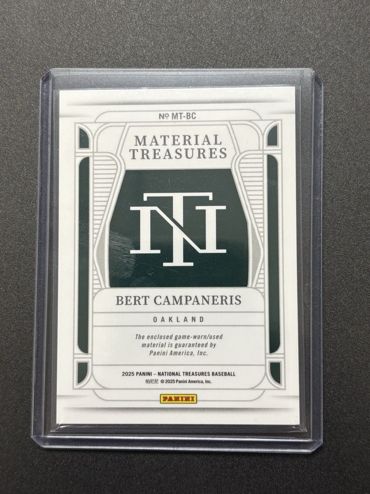 2025 Panini National Treasures - Material Treasures Bert Campaneris #MT ...