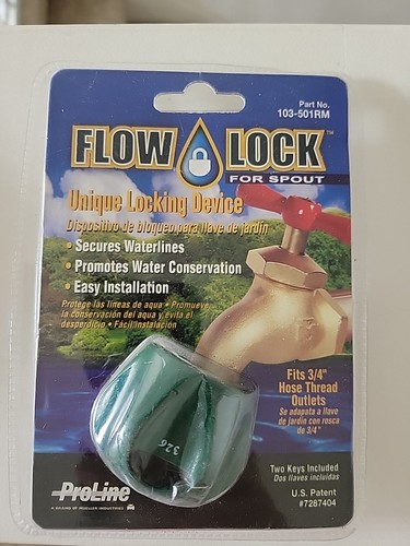 Flow Lock Hose Bib Spout Lock Fits 3/4 Inch Thread Outlets Mueller 103 ...