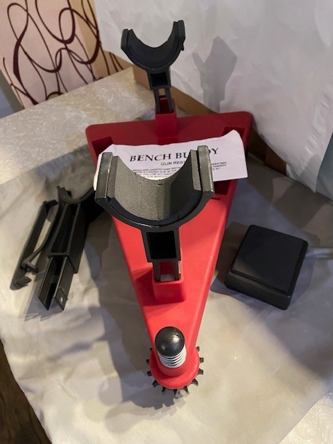 BENCH BUDDY GUN REST -USA MADE-ADJUSTABLE FOR SHOTGUN, RIFLE OR PISTOL ...