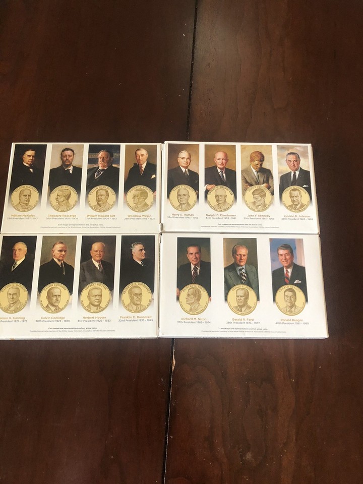2013 2014 2015 2016 Presidential Dollar Proof Sets With Boxes And ...