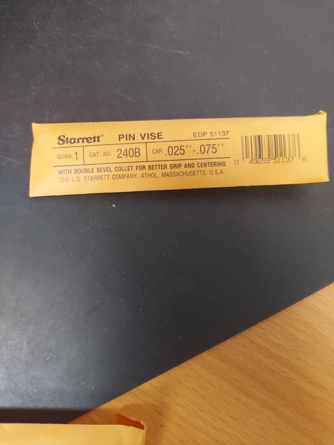 Starrett 240b Pin Vise With Tapered Collet for sale online | eBay