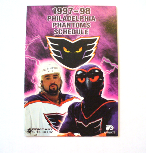 AHL - Philadelphia Phantoms "1997/98" Pocket Schedule - VINTAGE - NEAR ...