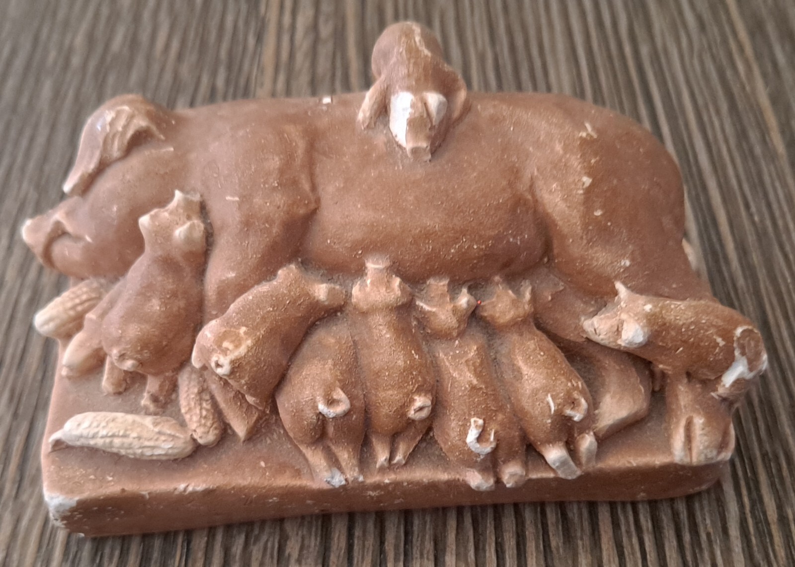 Vintage Chalkware Signed & Numbered MAMA PIG SOOEY Corn & Piglets ...