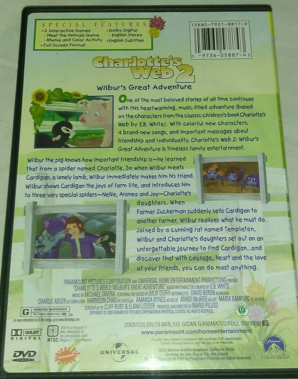 Charlotte's Web 2 - DVD 97360588743| eBay