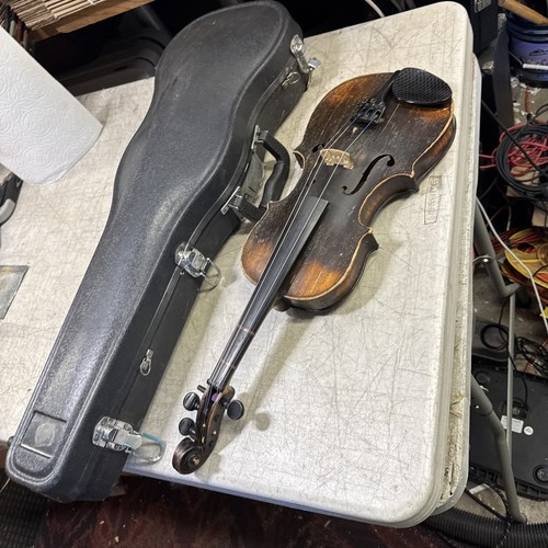 Hopf Back & Inside burn stamp Old 4/4 Violin 2 pc back, Made in Germany ...