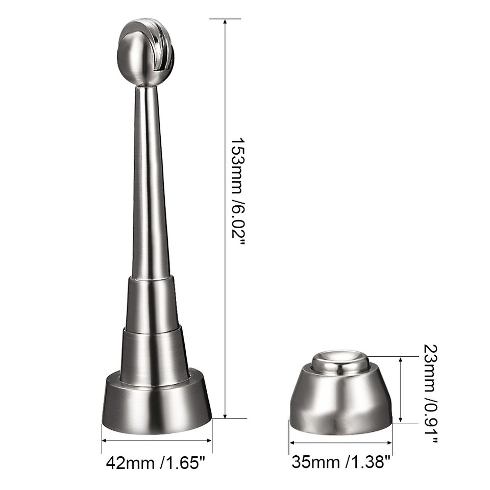 Zinc Alloy Door Magnetic Catch Holder Stopper Screw Wall Mount Silver ...