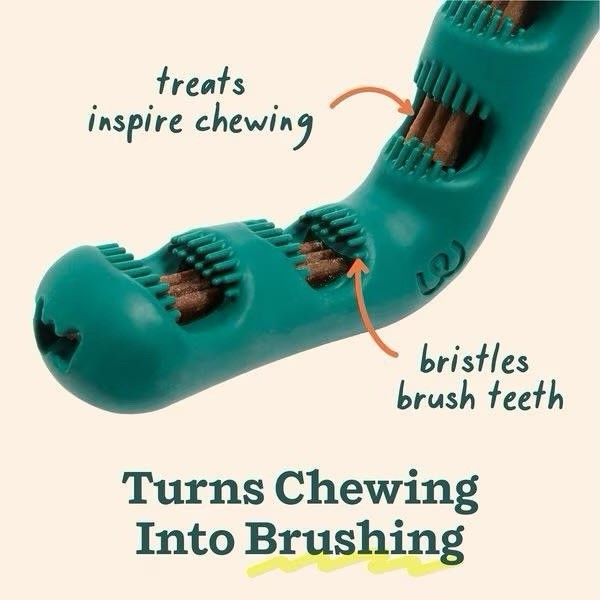 Woof Bite N' Brush Dog Chew Toy Toothbrush Teeth Cleaning, Size Large ...