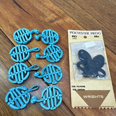 Frog Closures - Sewing, Jackets, Asian Dress, Lingerie LOT Black Teal ...