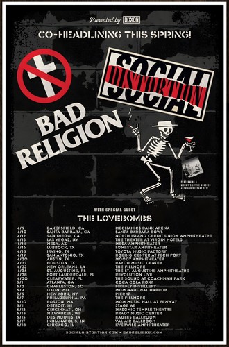 BAD RELIGION | SOCIAL DISTORTION Tour 2024 Ltd Ed RARE Poster +BONUS ...