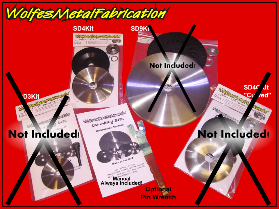 SD4WKit, "Easy Shrink" Shrinking Disc Kit & Wrench, 4 1/2" grinder ...