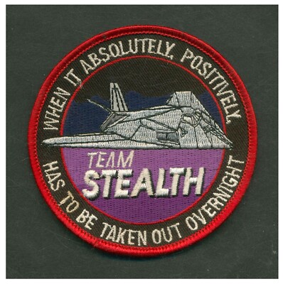 Lockheed F-117 Nighthawk Team Stealth Patch L346 | eBay