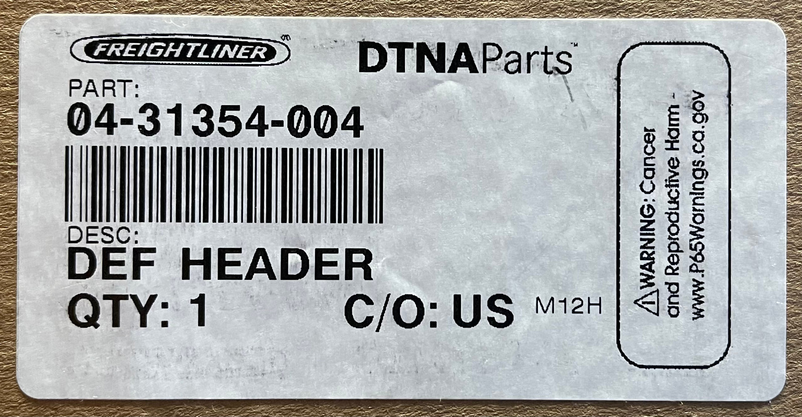 FREIGHTLINER DEF HEADER-SSI CONC 6 BOLT CM 04-31354-004 Replaces 04 ...
