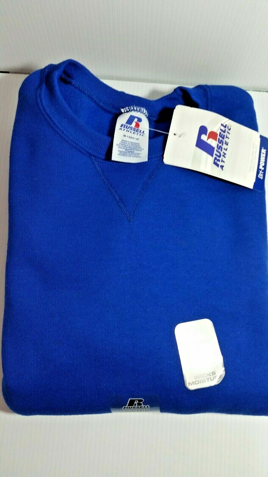 Russell DRI POWER Crewneck Sweatshirt Royal Size Small | eBay