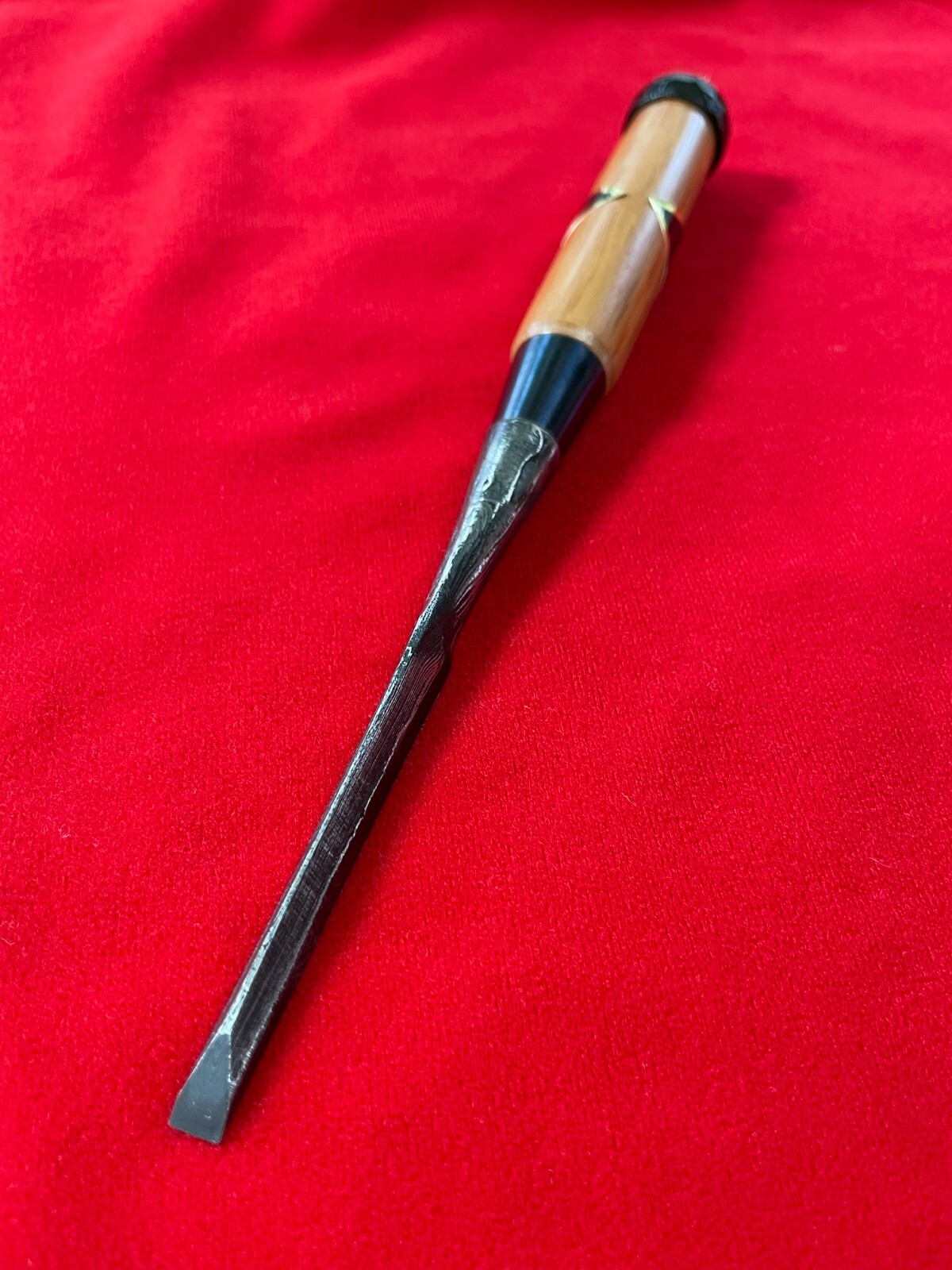 Japanese chisel dovetail Shinogi nomi 6㎜ (Mokume) White Steel#2 ...