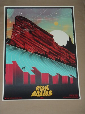 Ryan Adams Ivan Minsloff concert poster art print Red Rocks Morrison ...