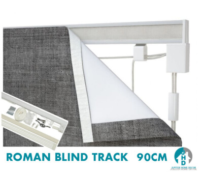 90cm Complete Roman Blind Corded Track - FULL KIT - Easy To Trim - FREE ...