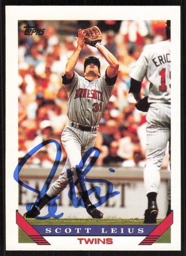 1993 Topps Scott Leius Auto Minnesota Twins #146 Card Signed | eBay