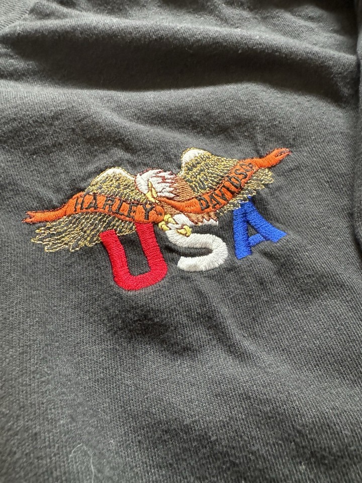 Harley-Davidson Southern Rebel T-Shirt Vintage 90s, USA-Made, 3D Emblem ...