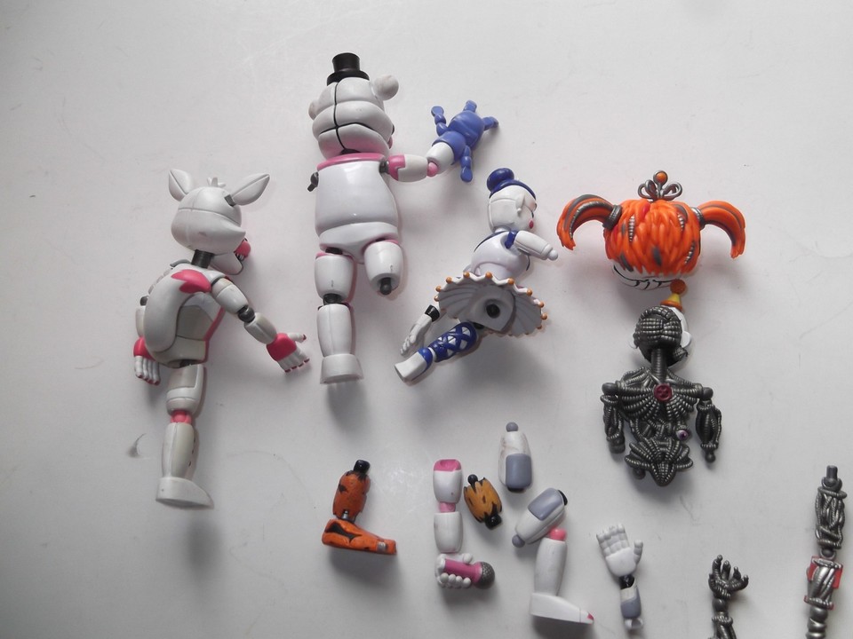 Five Nights at Freddy Action Figures Parts Lot Ennard Jack O Ballora ...