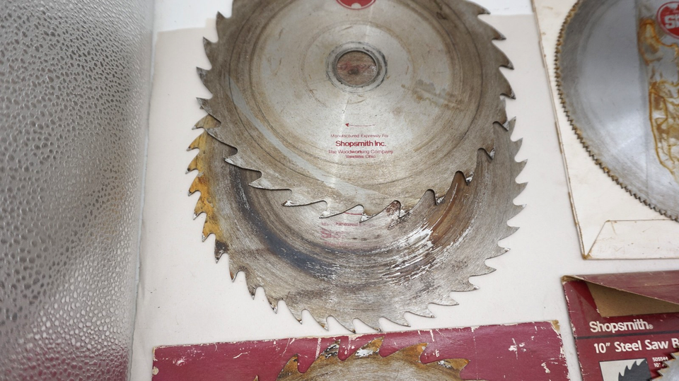 Shopsmith 10” Saw Blades Lot 5 used blades for Shopsmith Mark V Table ...