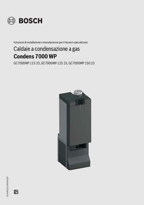 Manuale istruzioni installazione caldaia condensazione BOSCH Condens ...