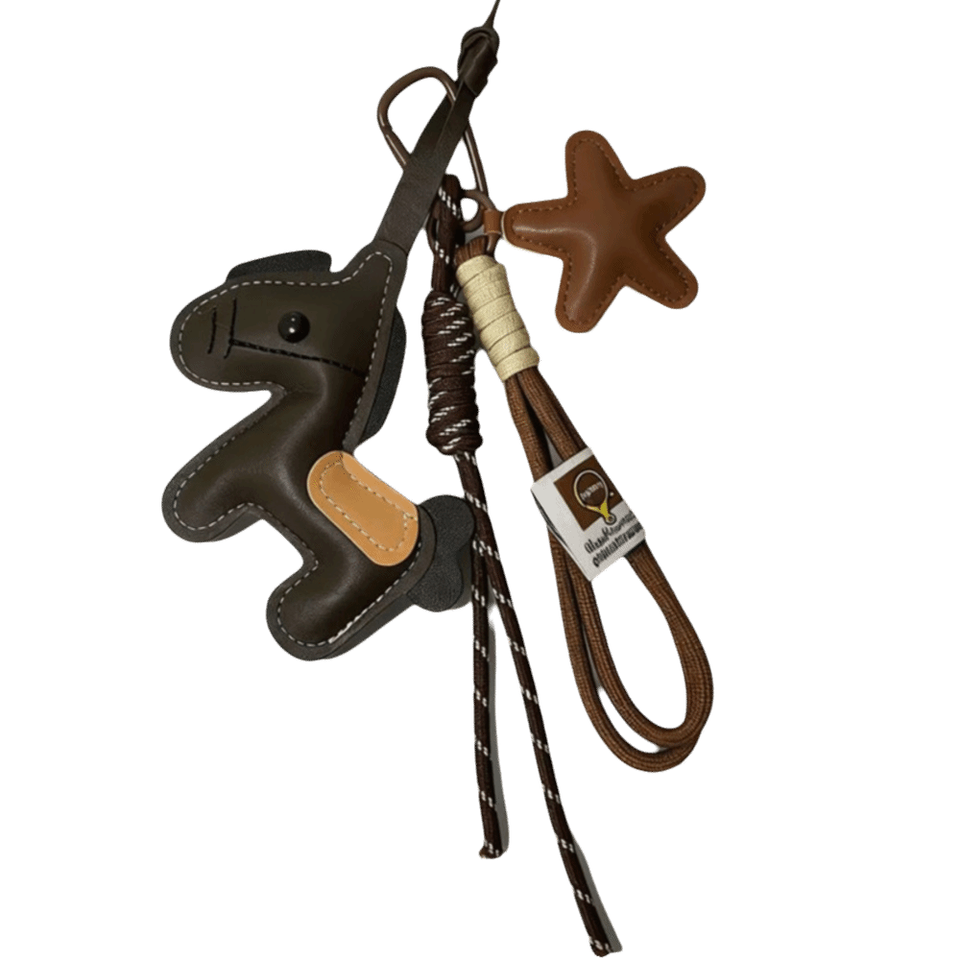 Pony Design Leather Pony Keychain Handmade Phone Bag Pendant Gift ...