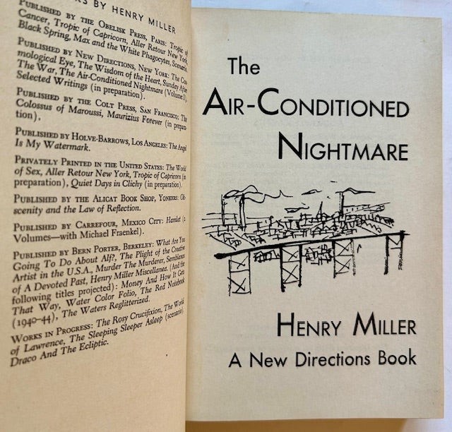 Henry Miller / The Air-Conditioned Nightmare 1st Edition 1945 | eBay